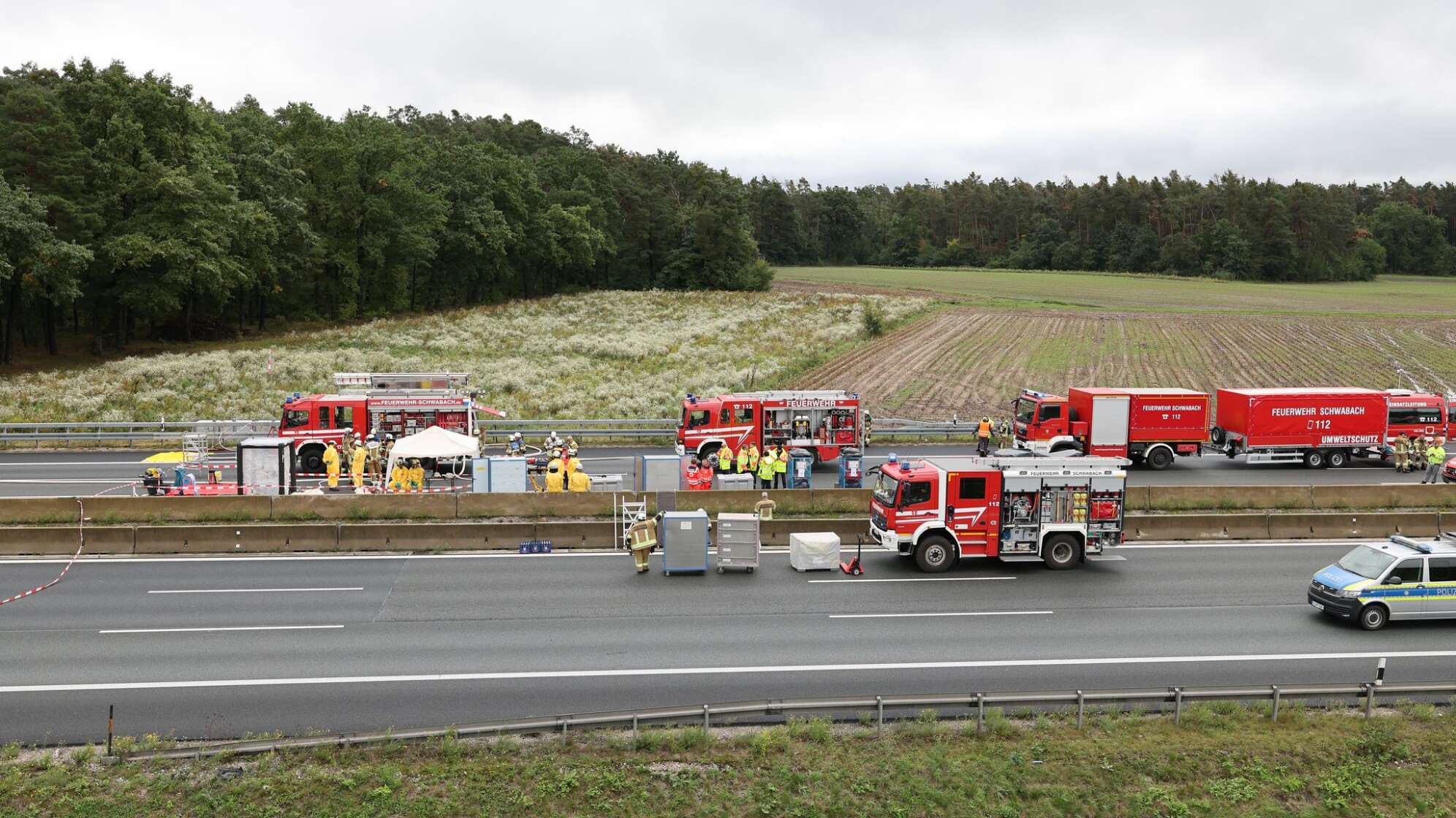 Gefahrstoff-Verdacht nach Unfall – Autobahn 6 gesperrt | ANTENNE BAYERN